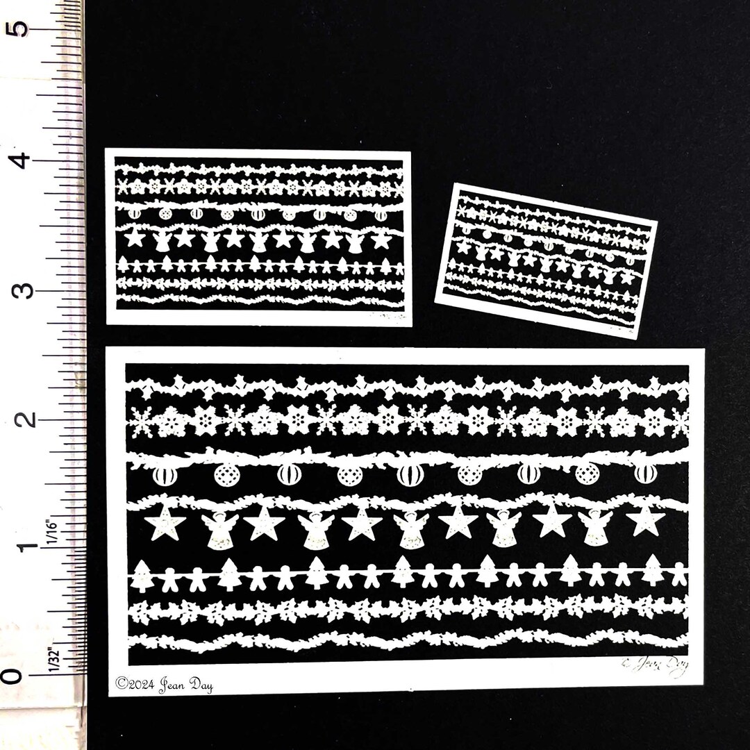 Christmas Laser Cut Paper Lace Edging and Trims Kit in 3 Scales, 7 ...