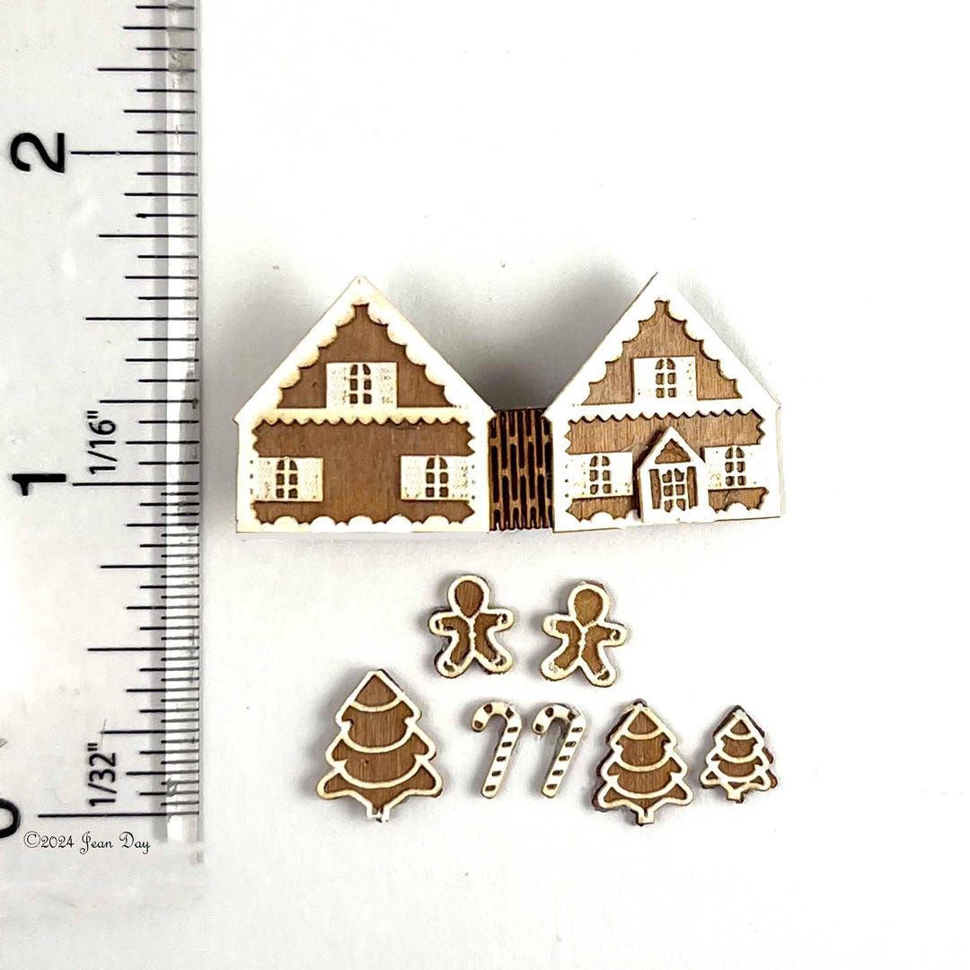 KIT Gingerbread Book Box Kit & Cookies, Laser Cut and Engraved on ...