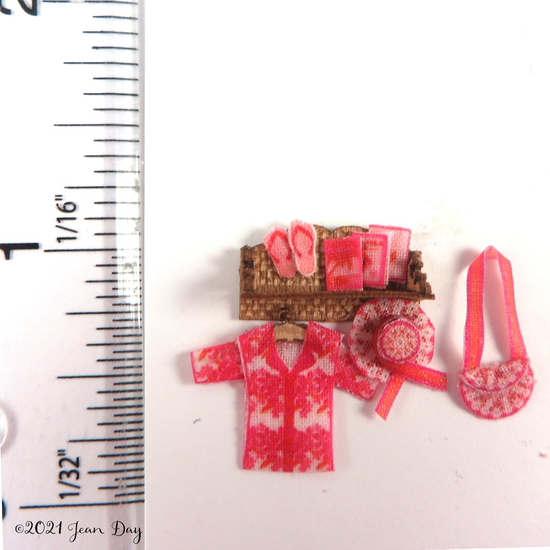 Tropical Shelf With Shirt, Hat and Bag Quarter Scale Kit, Laser Cut ...