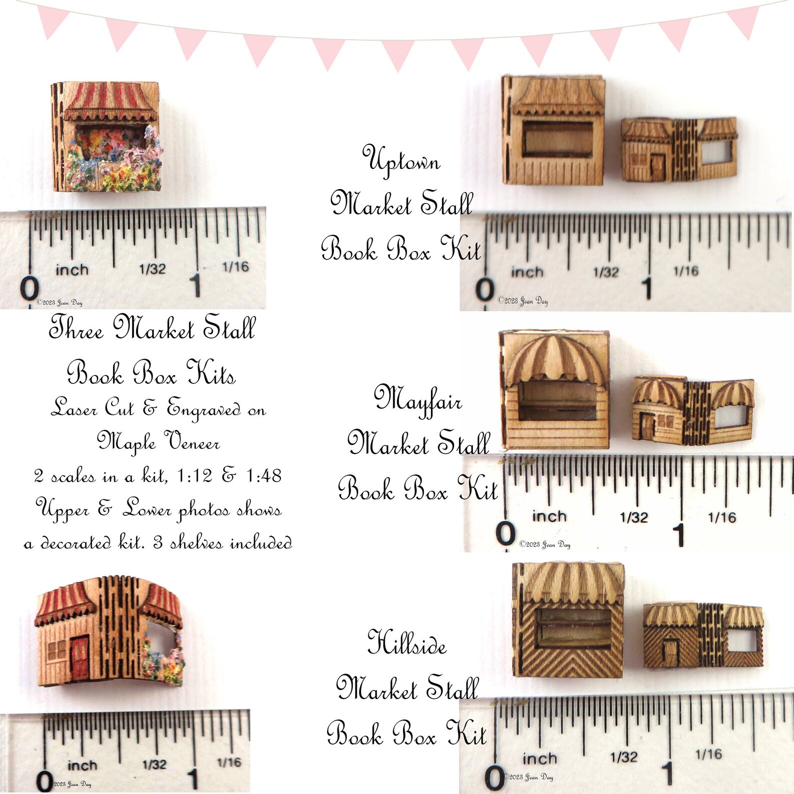 Kit, Mayfair Market Stall Book Box Kits, Laser Cut and Engraved 2 ...