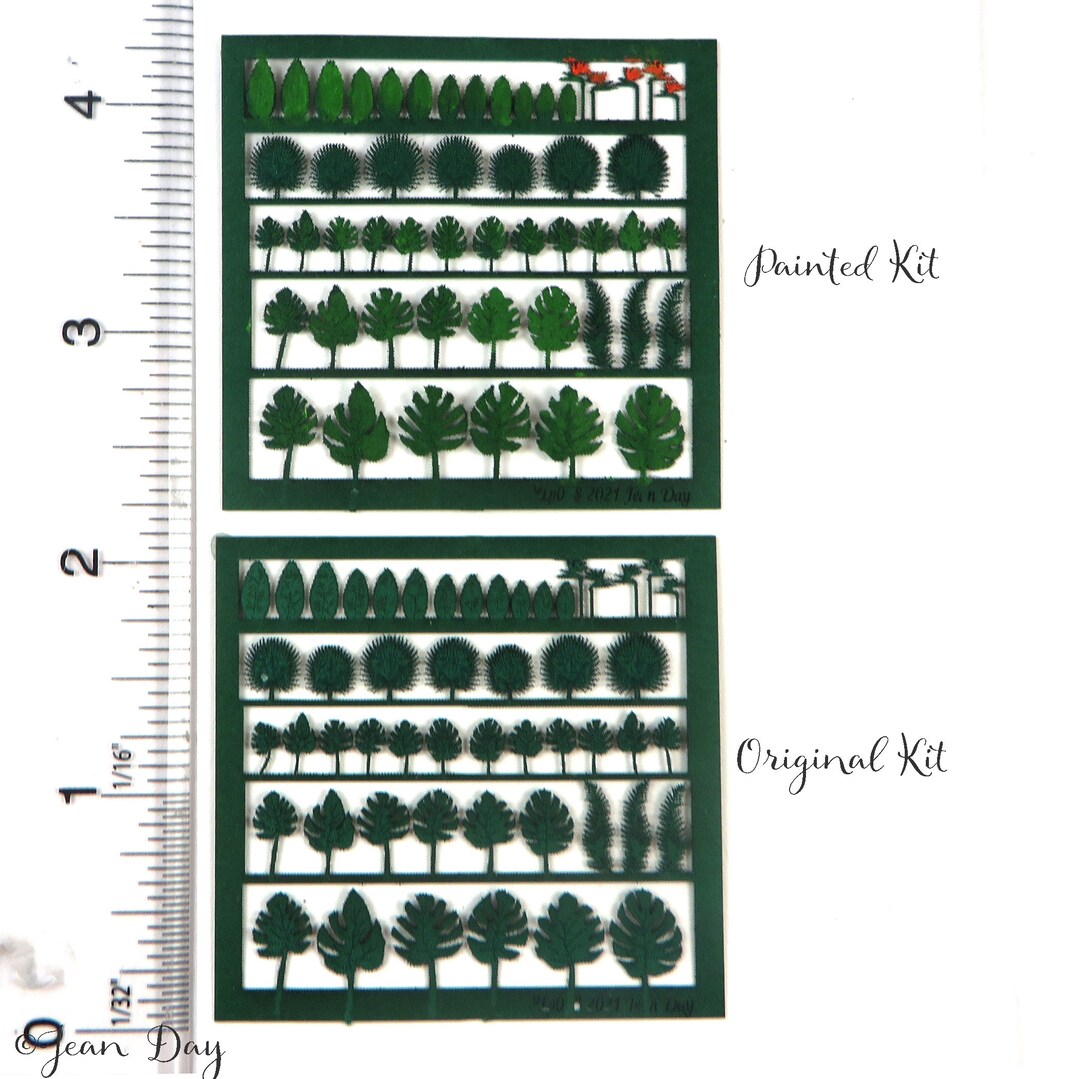 Kit Tropical Leaves in Quarter Scale Kit, Laser Cut on Heavier Green ...