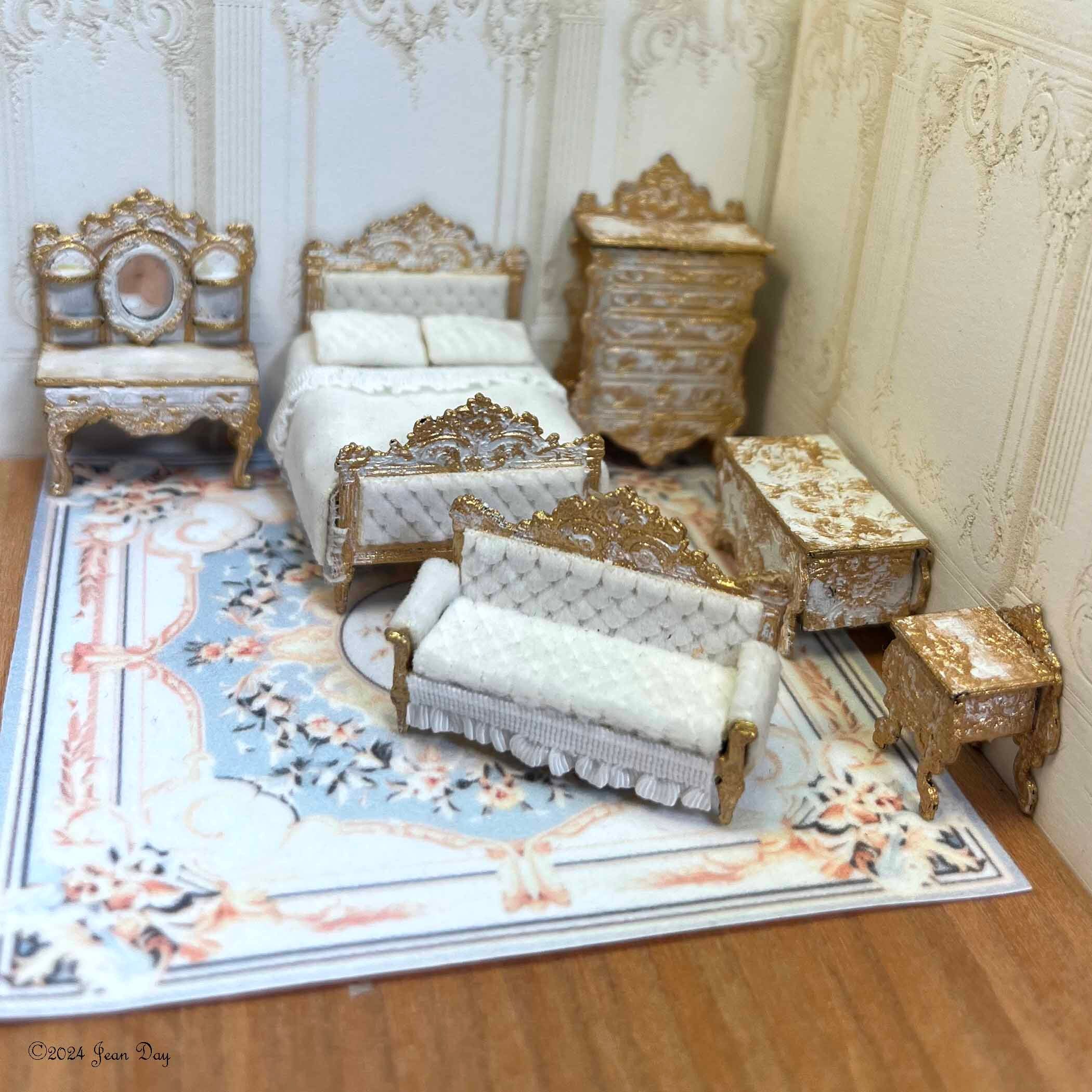 KIT Tufted Rococo Daybed or Sofa Kit, Laser Cut and Engraved Quarter ...