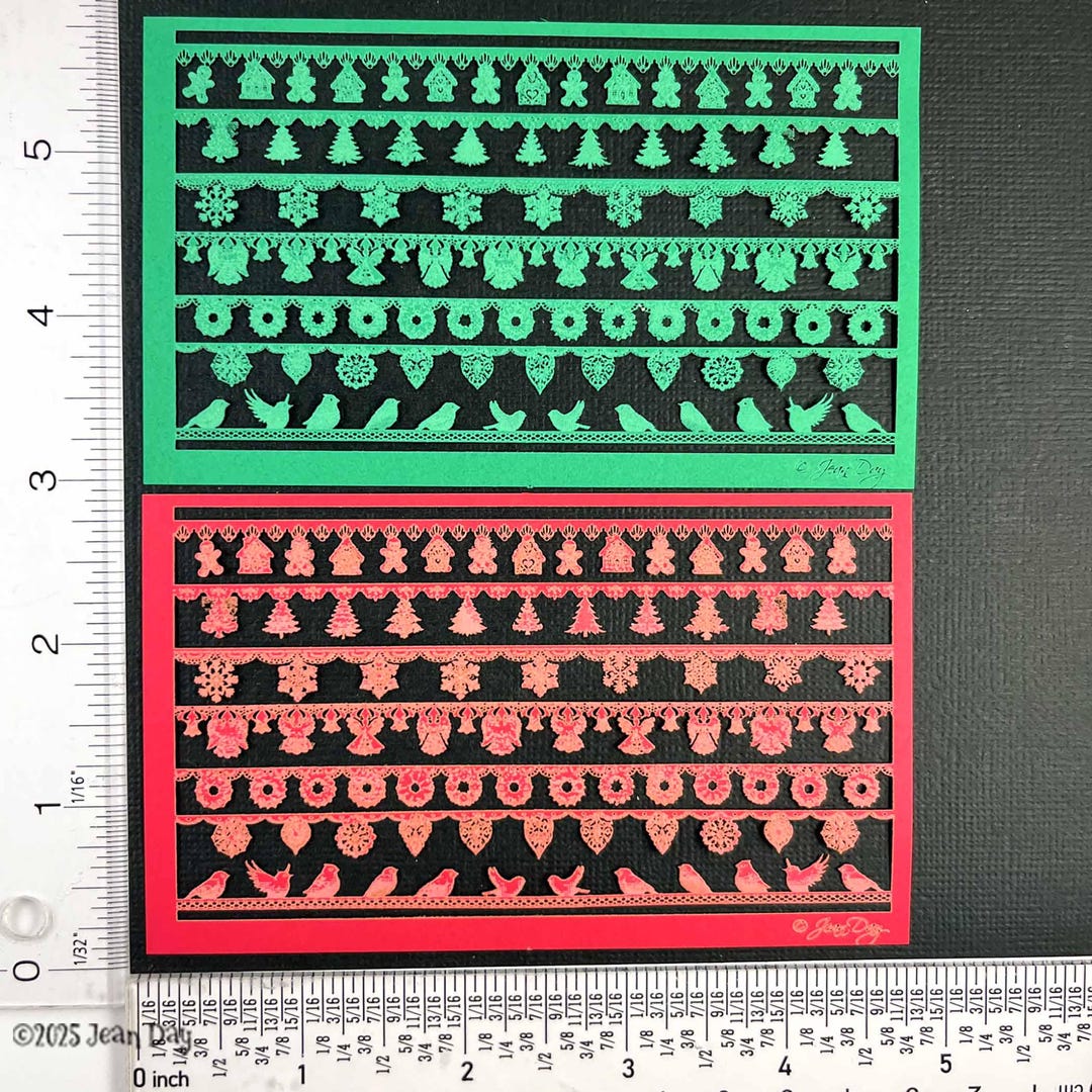 More Christmas Paper Lace Edging Trims Kit in 3 Scales, Colours PL277 ...