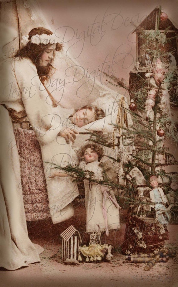 Christmas Noel Angel Watching Over Simone Doll Gifts Tree - Etsy Canada