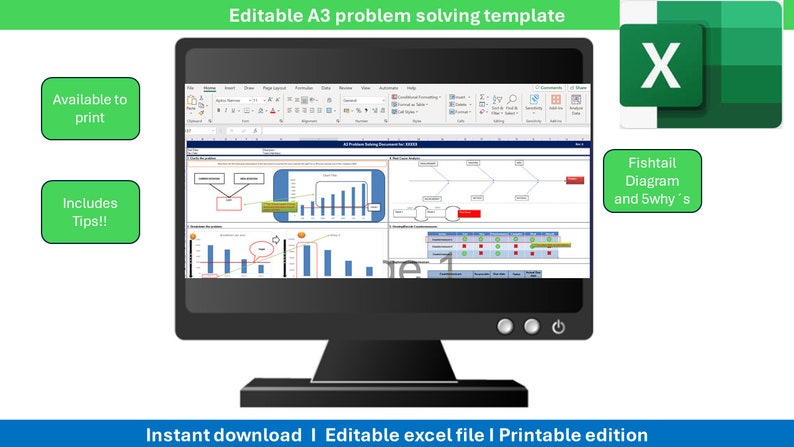 Editable A3 Problem Solving Template - Etsy