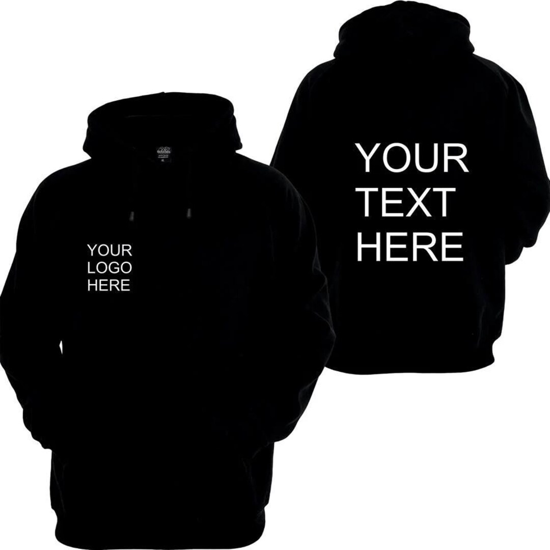 Custom Logo Design Hoodie, Company Logo Hooded Sweatshirt, Personalized ...