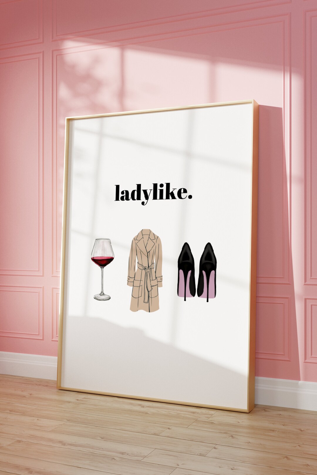 Ladylike Wall Art Digital Art | Feminine Wall Art | Art Prints for Her ...