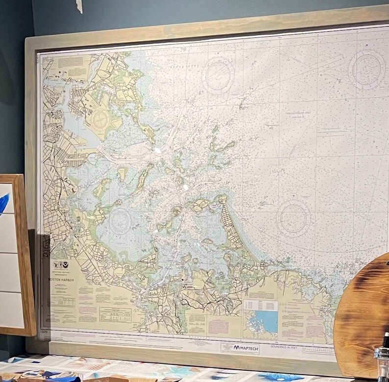 Custom Large Nautical Chart - Etsy