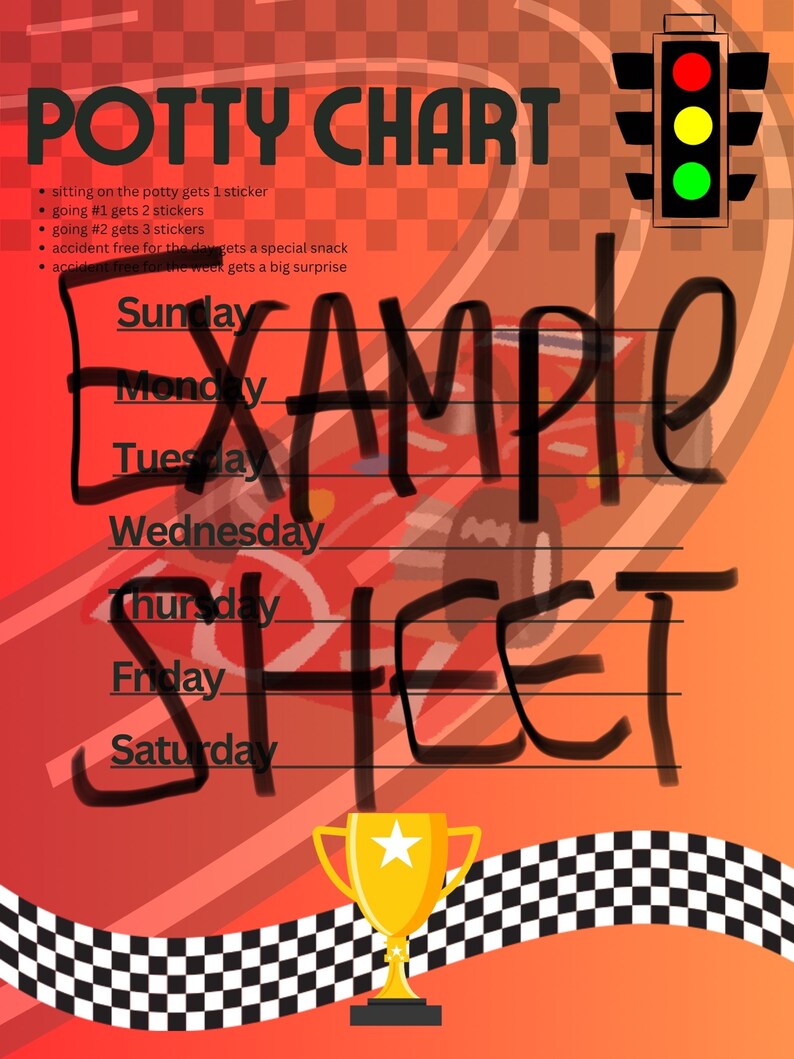 Race Themed Potty Chart - Etsy