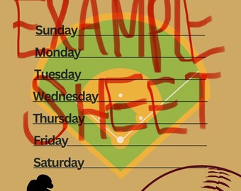 Potty Chart Baseball Potty Chart Reward Chart Toddler Printables Kids ...