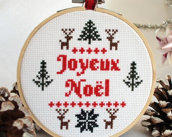 Joyeux Noel Cross Stitch Pattern - Etsy