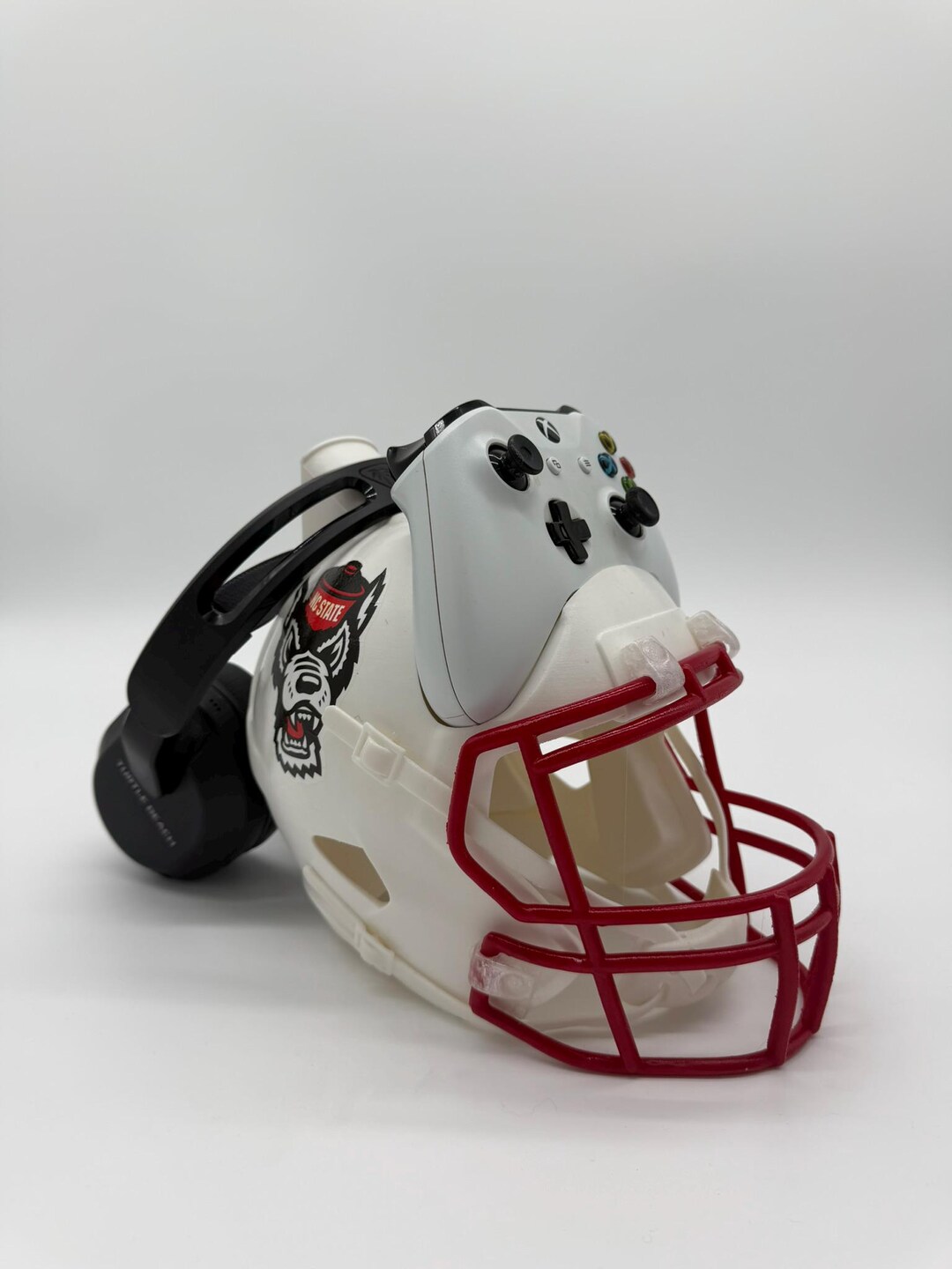 Xbox Controller & Headset Stand (3D Printed) Football Helmet - NC State ...