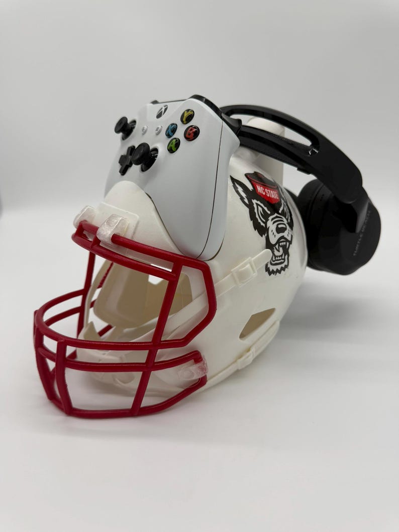 Xbox Controller & Headset Stand (3D Printed) Football Helmet - Carolina ...