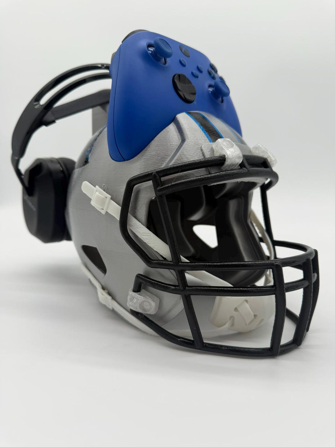 Xbox Controller & Headset Stand (3D Printed) Football Helmet - Carolina ...