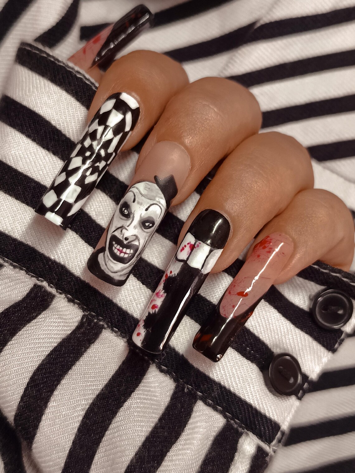 Terrifier Nails - Etsy