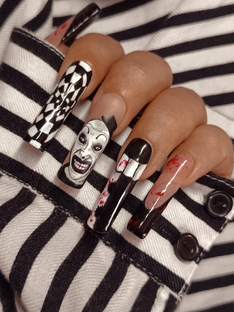 Terrifier Nails - Etsy
