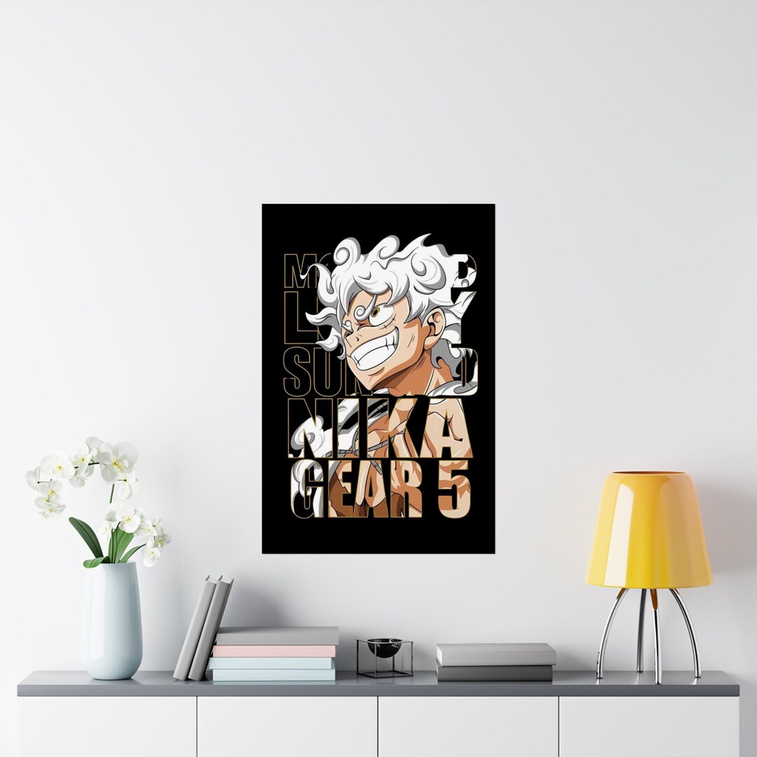 Monkey D. Luffy Gear 5 Poster, One Piece Anime Poster, Front-retro ...