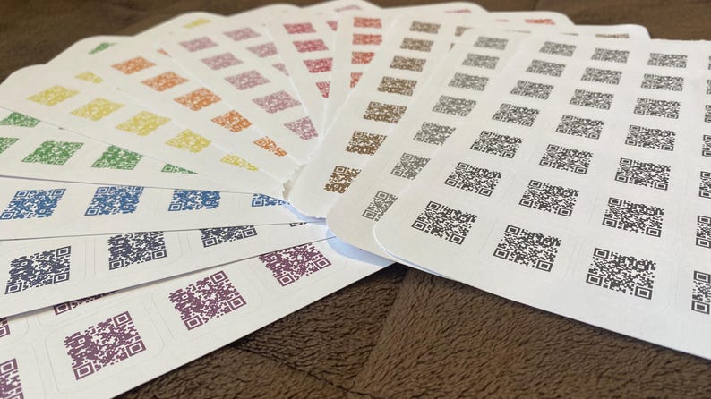 Custom QR Code Sheets (24 Pack , up to 4,000+ 1” Stcikers) | Choose ...