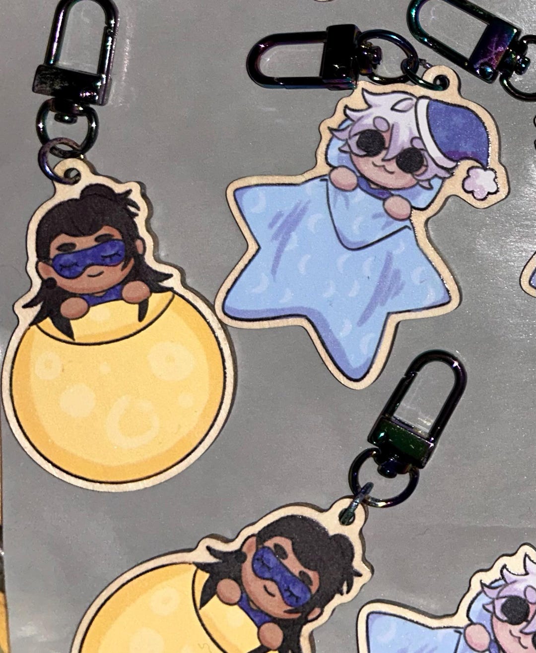 Gojo and Geto Satosugu Sleepyhead Glow Keychains - Etsy