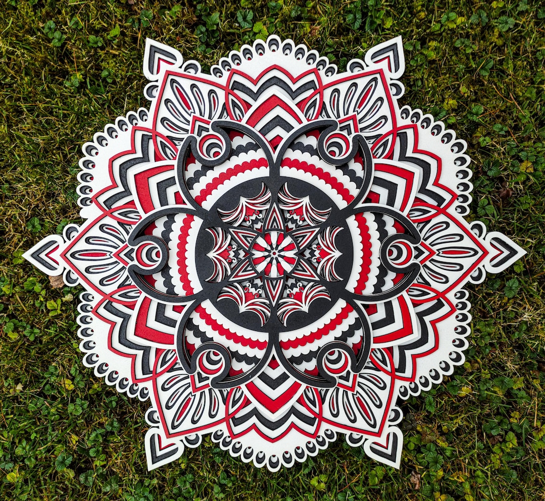 Mandala, Multilayer, Wall Decoration, Wall Art, Dfx, Svg, Ai, Laser Cut ...