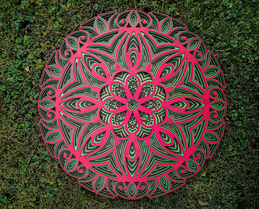 Mandala, Multilayer, Wall Decoration, Wall Art, Dfx, Svg, Ai, Laser Cut ...