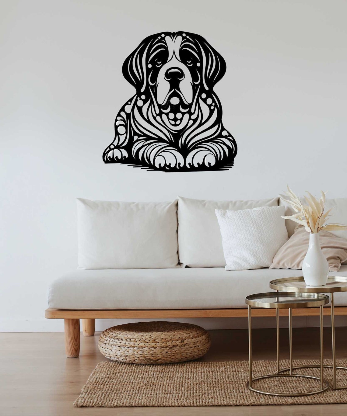 Dog/ Bernard Dog/ Laser File/ Cutting File/ Wall Art/ Wall Decoration ...