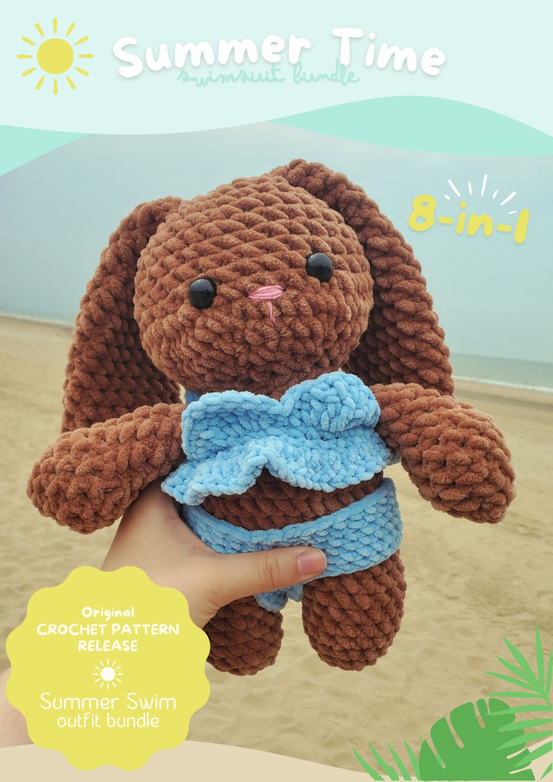 CROCHET PATTERN | Baby Bunny & Summer Time Swimsuit 8-in-1 Pattern ...