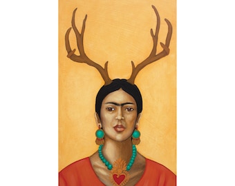 Agave Goddess Portrait Paper Giclee Print of Original Painting Mexican ...
