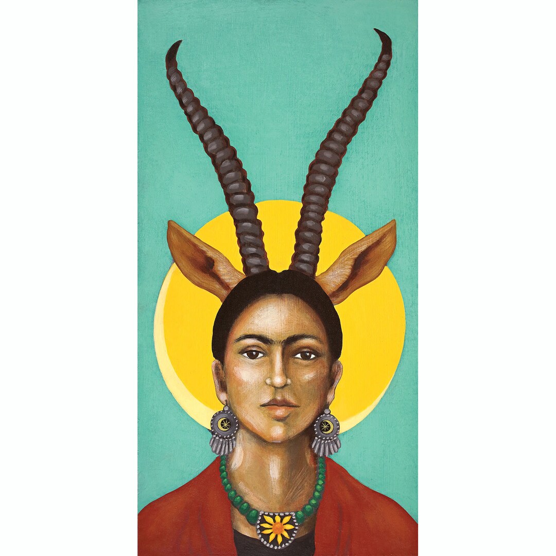 Antelope Spirit Guide Goddess - Paper Giclee Wall Decor Art Print of ...