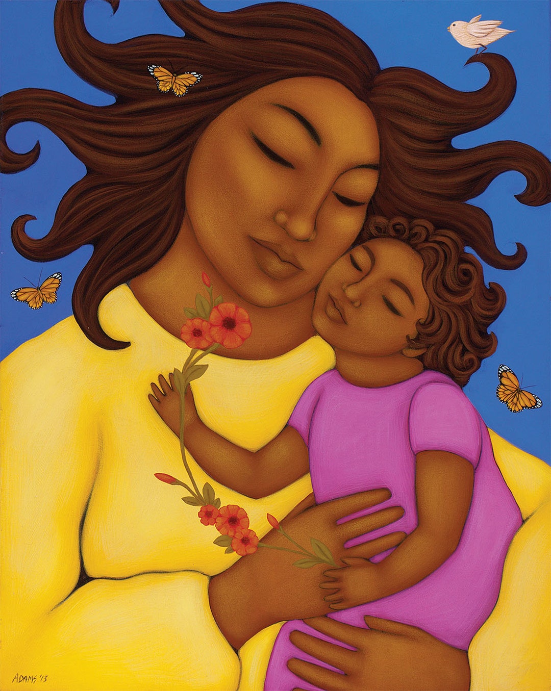 Mother & Child Motherhood Midwifery Doula Art - Paper Giclee Print of ...
