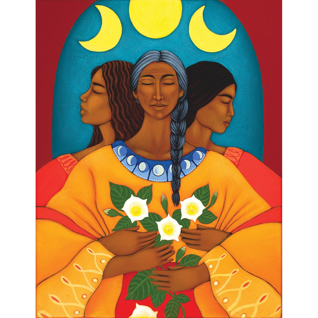 Mother Maiden Crone Triple Goddess Paper Giclee Print of Original ...