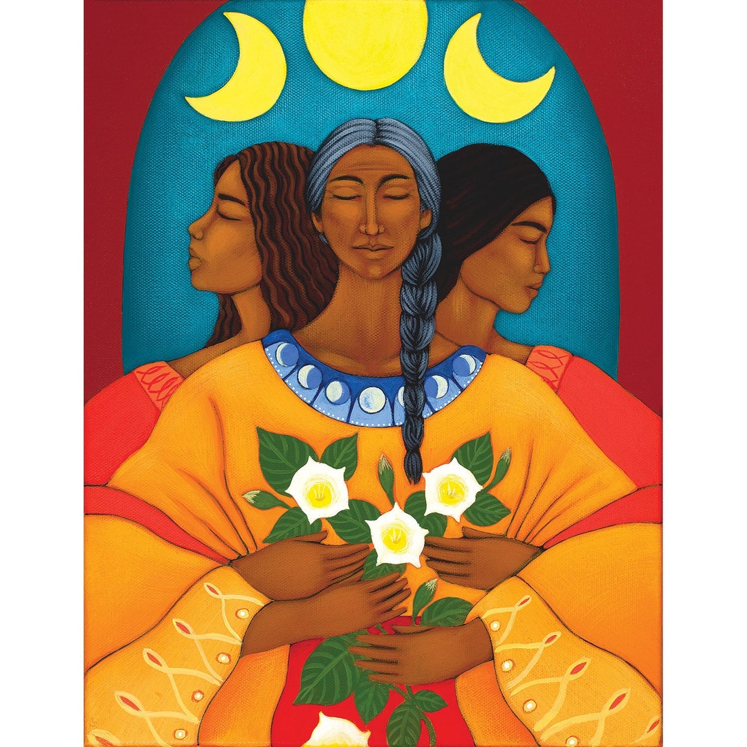 Mother Maiden Crone Triple Goddess - Archival Giclee Print of Original ...