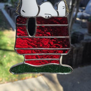 Stained Glass Snoopy Suncatcher - Etsy