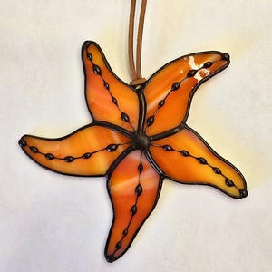 Stained Glass Starfish Suncatcher - Etsy