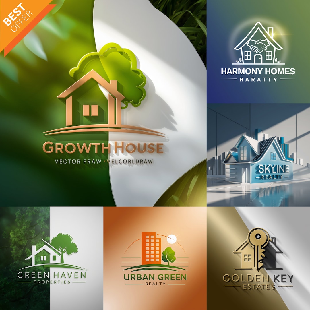 Custom Real Estate Logo Design Personalized Realty Logos Professional ...