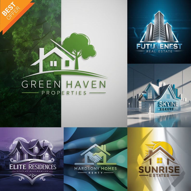 Custom Real Estate Logo Design Personalized Realty Logos Professional ...