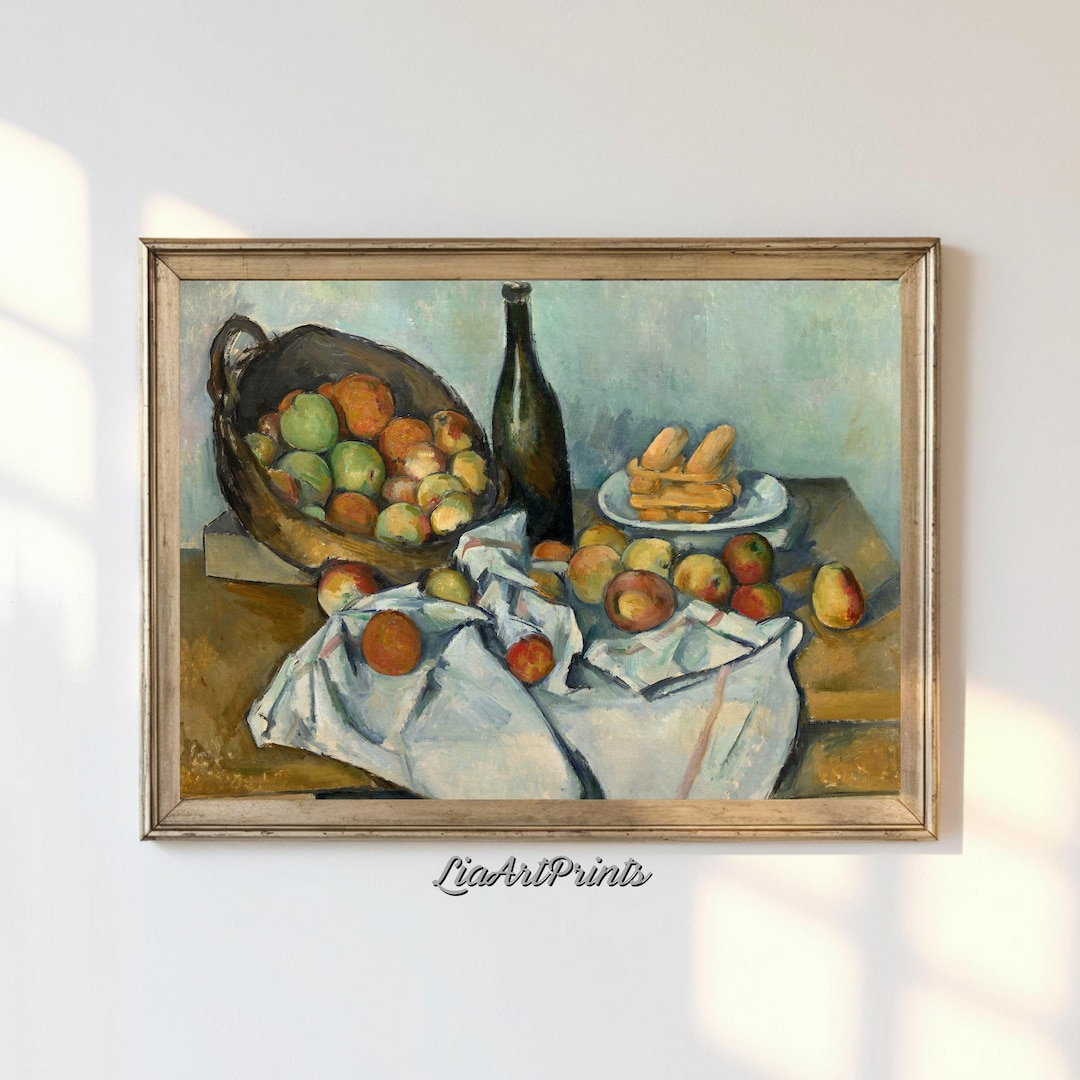 Paul Cézanne's Basket of Apples Post-impressionist Art Print Iconic ...