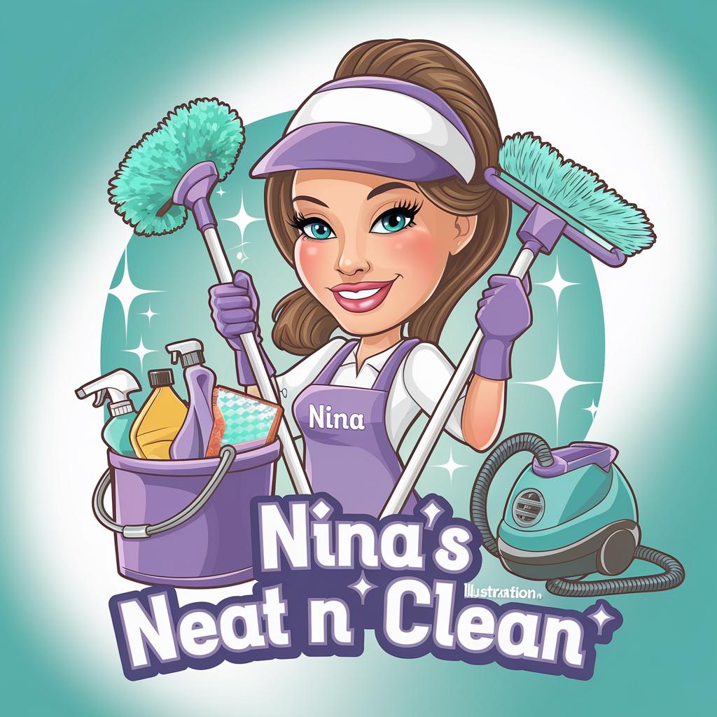 Custom Cartoon Cleaning Business Logo Housekeeper Logo Design Maid ...