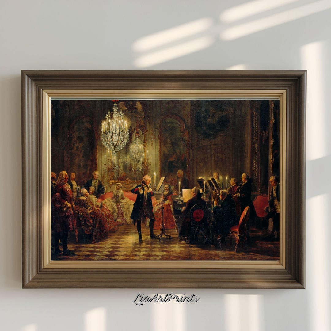 Classical Music Performance Digital Wall Art Vintage Concert Scene ...
