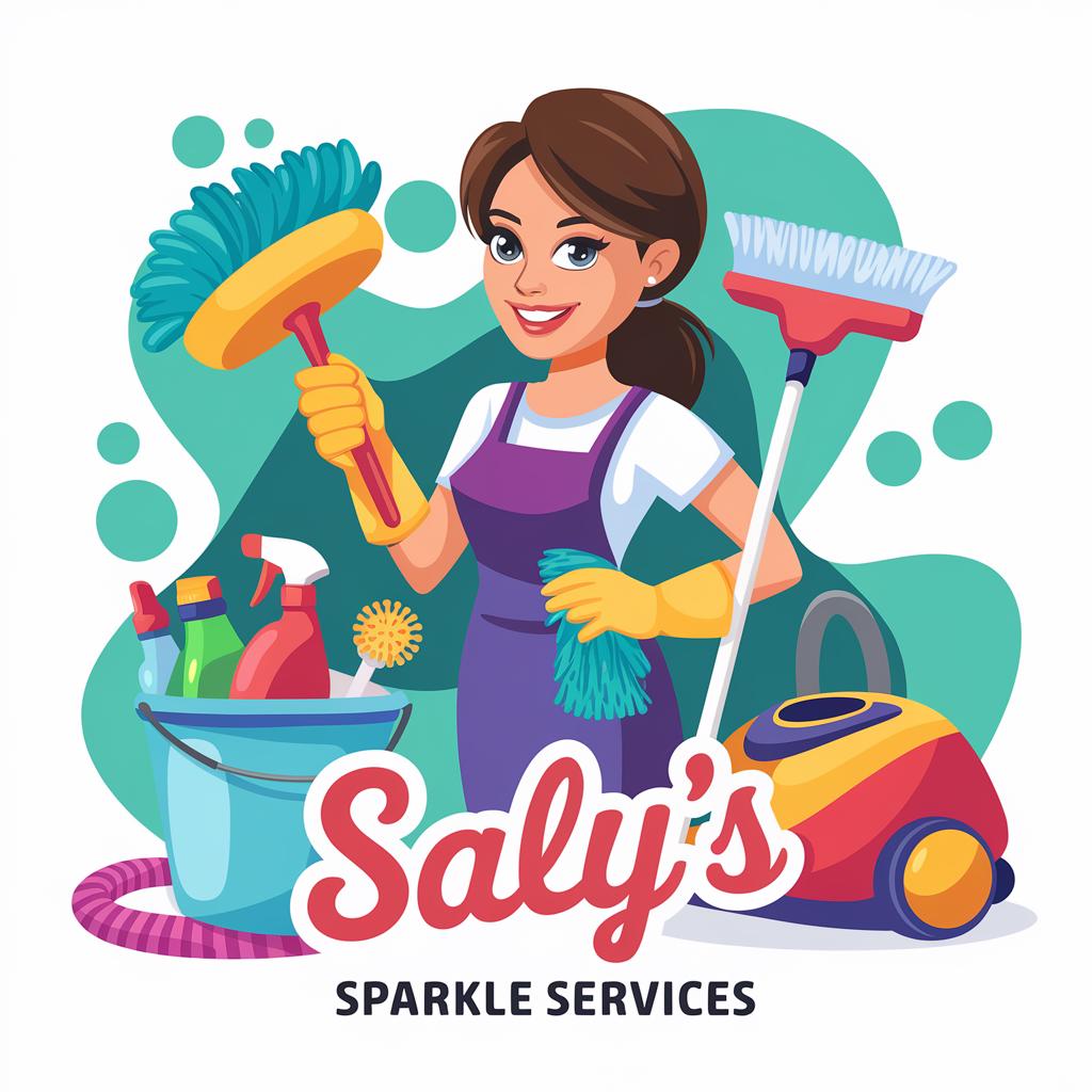 Custom Cartoon Cleaning Business Logo Housekeeper Logo Design Maid ...