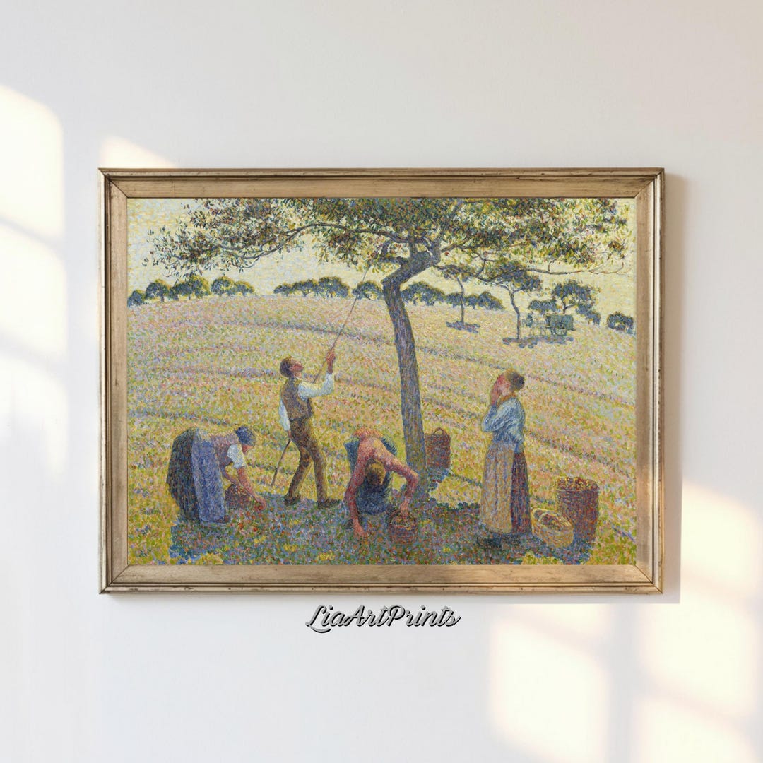 Rustic Farm Scene Art Print Vintage Landscape Wall Art Pastoral ...