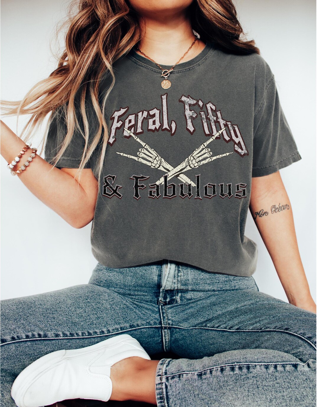 Funny Feral Shirt, Feral and Fifty Tshirt, 50th Birthday Tee, Funny ...