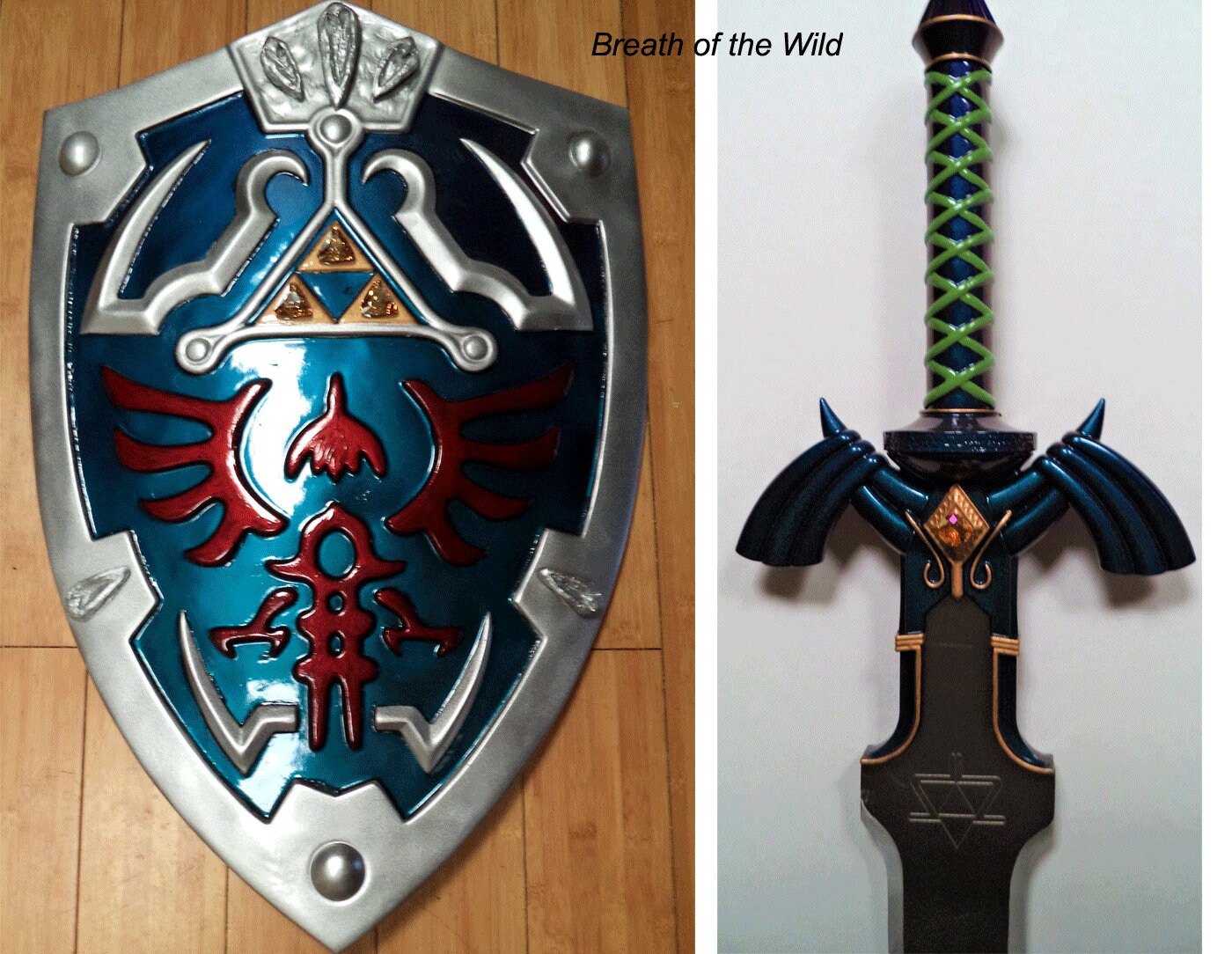 Custom Loz Link's Master Sword, Leather Sheath, & Hylian Shield - Etsy