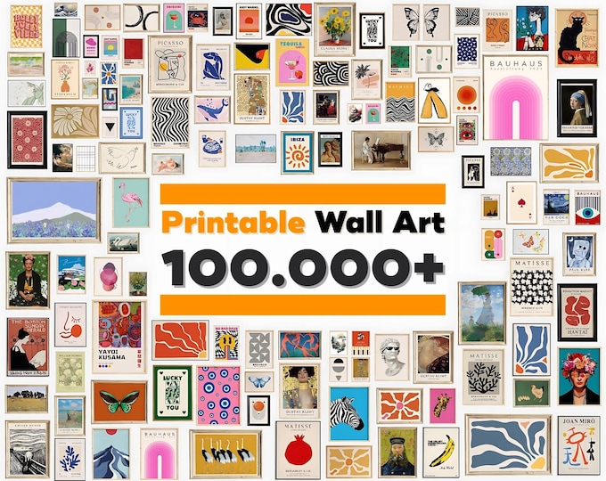 PLR | 100 Digital Eclectic Wall Art Prints | Done for You | Digital ...