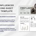 Influencer One Sheet, Rate Card, Media Kit, Customizable Canva Template ...