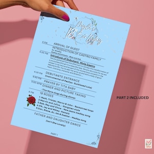 18th Birthday Debut Program Template: Filipino Debut (digital Download ...