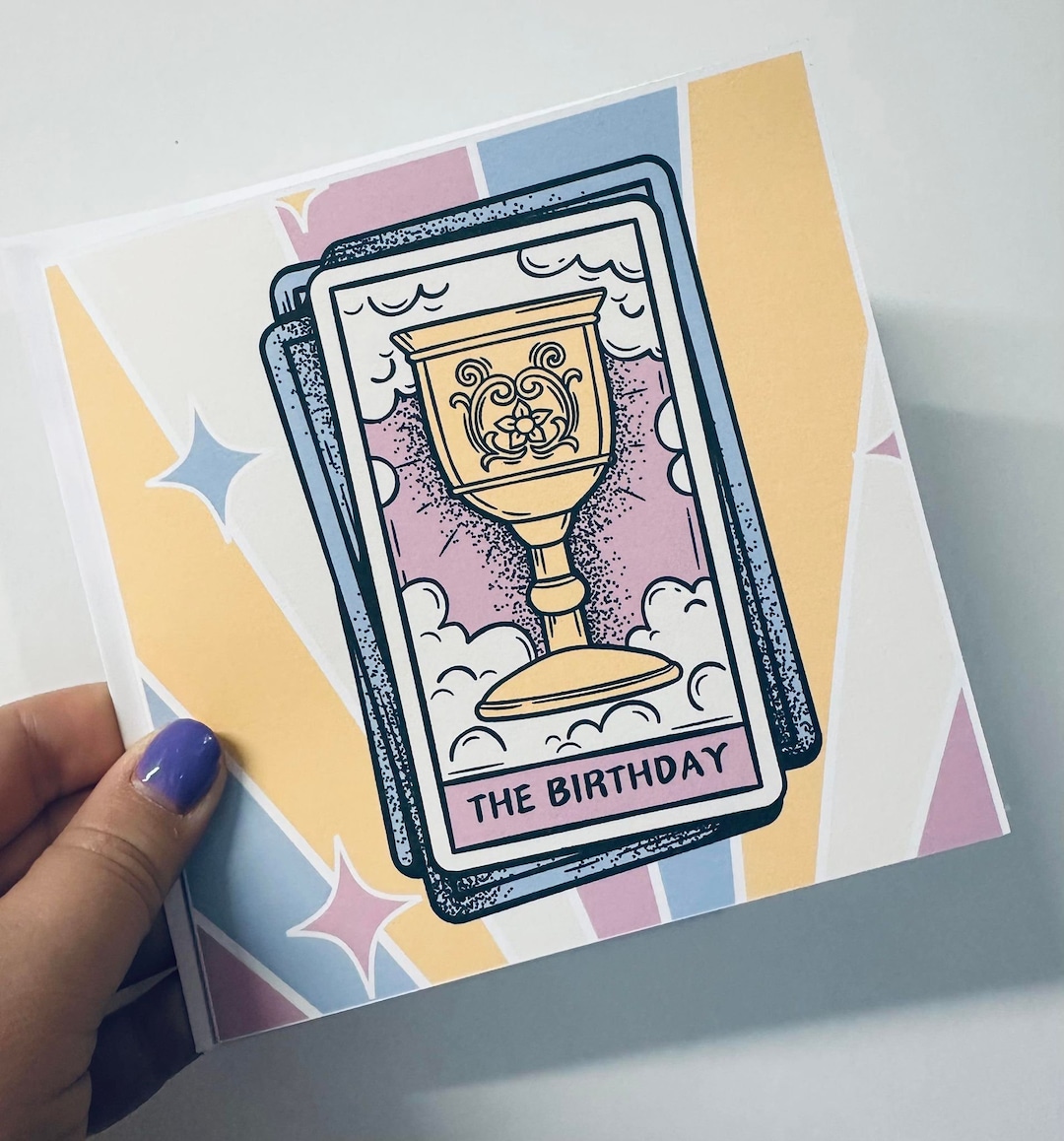 Tarot Card Birthday Card Zodiac Spiritual Card - Etsy
