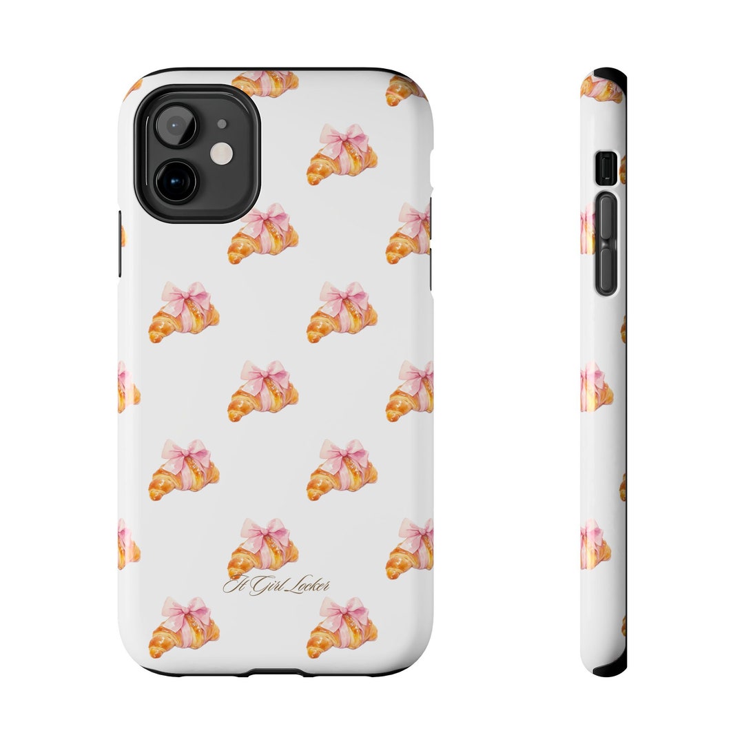 Coquette Croissant Phone Case Cute Aesthetic iPhone 15 Case 14 13 12 11 ...