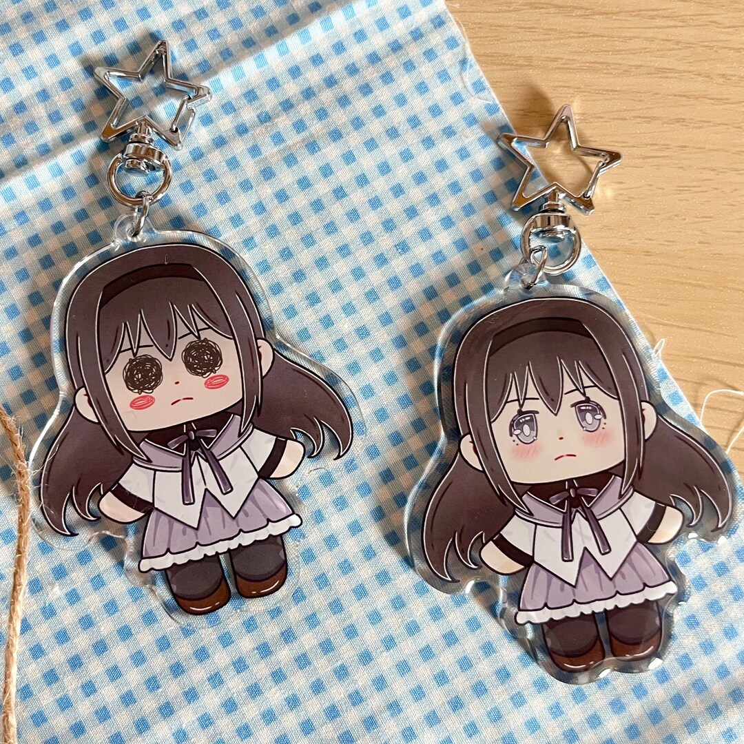 Madoka Magica, Homura, Magical Girl Double-sided Acrylic Keychain - Etsy