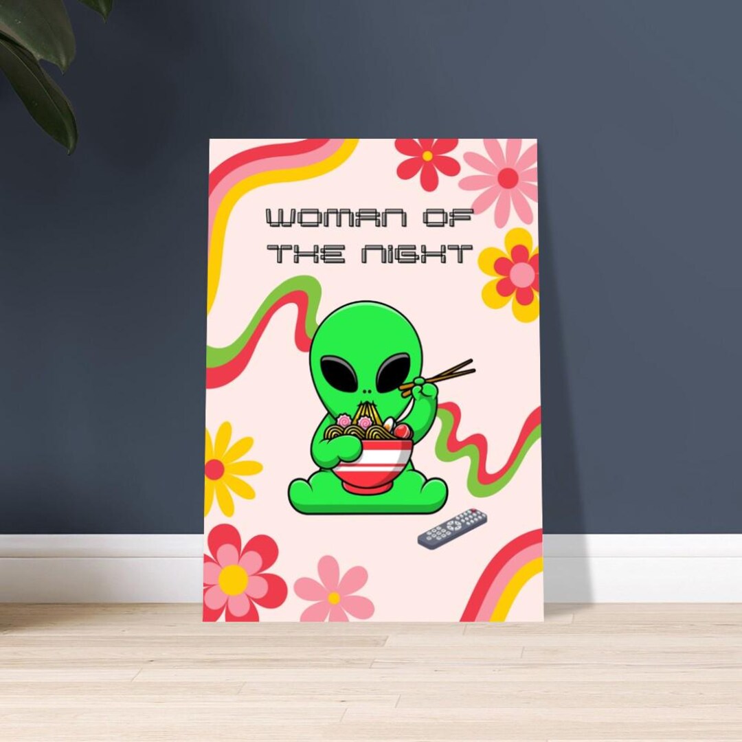 Cute Alien Poster Classic Semi-glossy Paper Poster - Etsy